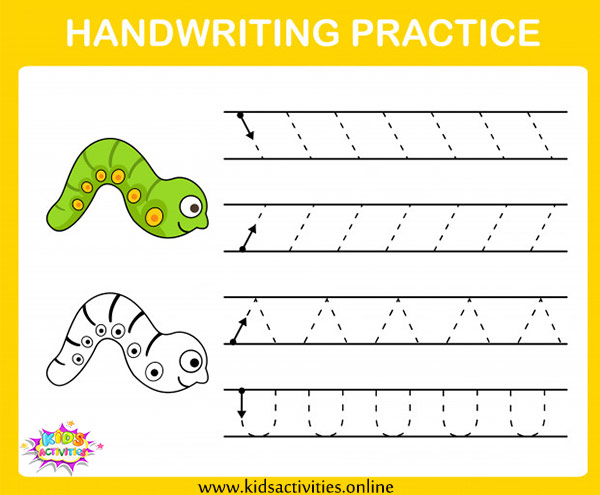 Handwriting Practice Sheets Kindergarten - Free Printable ⋆ Kids Activities