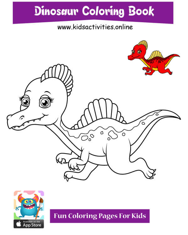 Free !! printable dinosaur coloring pages pdf ⋆ Kids Activities
