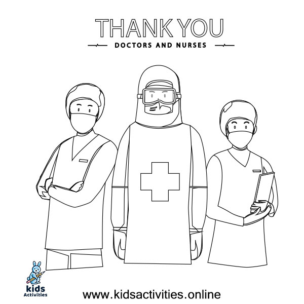 Thank You Doctor Coloring Page 2020 ⋆ Kids Activities
