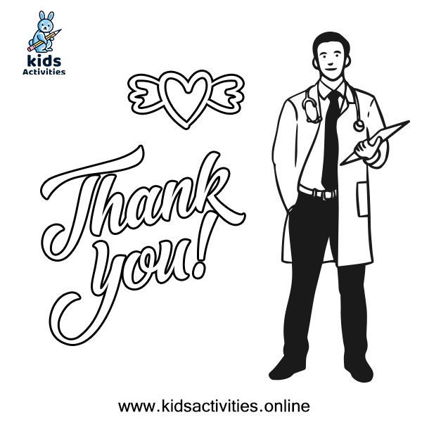 Thank You Doctor Coloring Page 2020 ⋆ Kids Activities