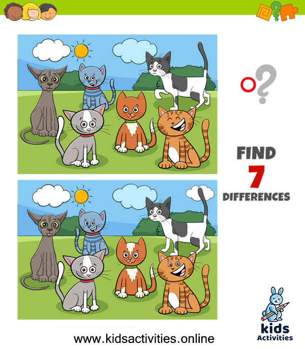 Spot the 7 differences between the two pictures ⋆ Kids Activities