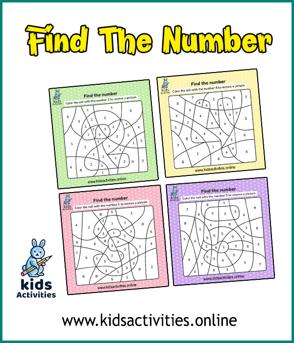 Coloring Book Number For Kids - Preschool Worksheets ⋆ Kids Activities
