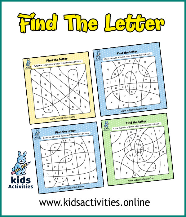Free Color By letter Printables For Kindergarten ⋆ Kids Activities