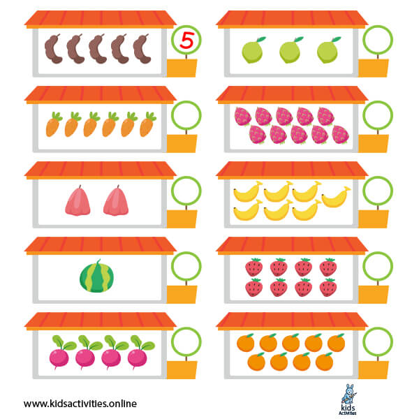 Let’s count to 10: Kindergarten Math Worksheets Counting ⋆ Kids Activities