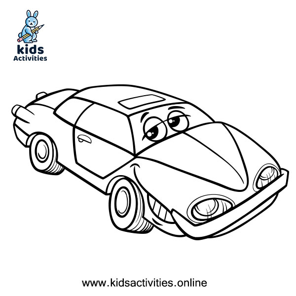 Free Printable cute car coloring pages for kids ⋆ Kids Activities