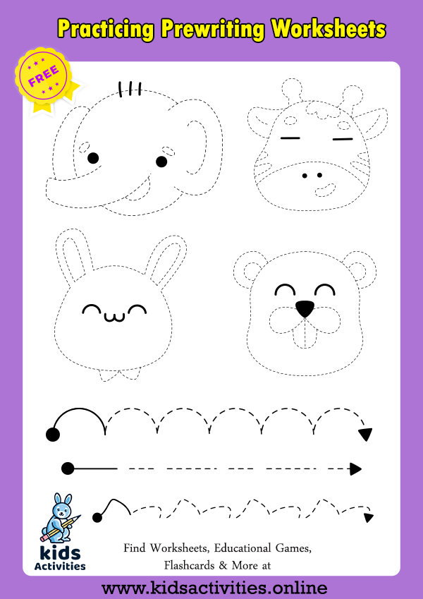 Free Printable Practicing Prewriting Worksheets For Kids ⋆ Kids Activities