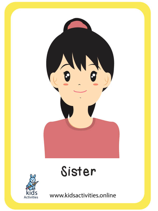 Free My Family Flashcards... Preschool Family Members Flashcards ⋆ Kids ...