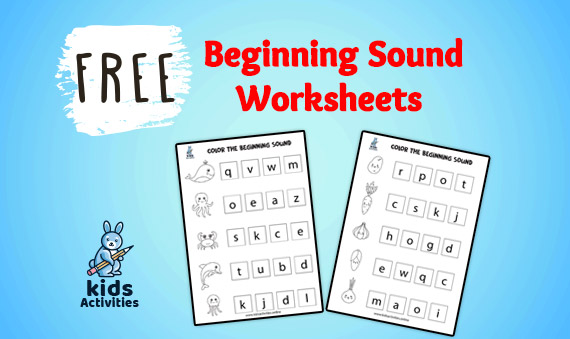 Free Phonics Worksheets: Beginning Sound Worksheets 3 ⋆ Kids Activities