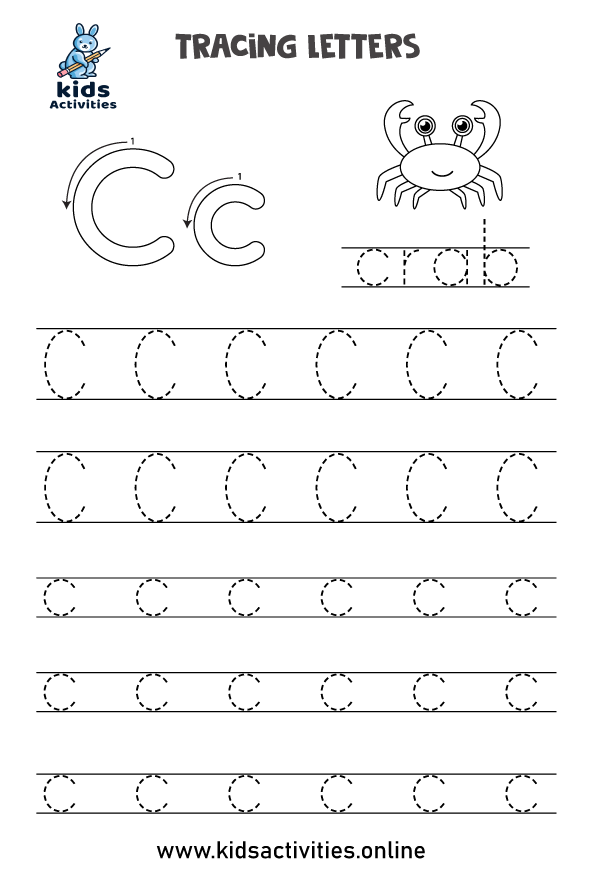 Tracing Letters A-Z Worksheets, Free Printable ⋆ Kids Activities