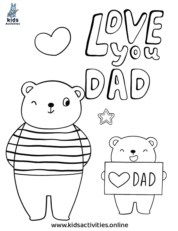 Free!- Printable Father's Day Coloring Pages Pdf ⋆ Kids Activities