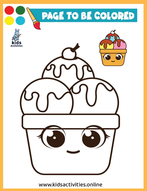 10 Yummy Ice Cream Colouring Pages Your Toddler Will Love