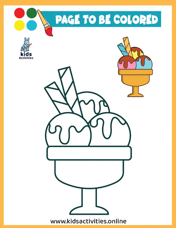 10 Yummy Ice Cream Colouring Pages Your Toddler Will Love