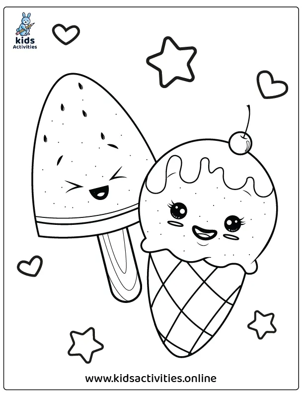 10 Yummy Ice Cream Colouring Pages Your Toddler Will Love