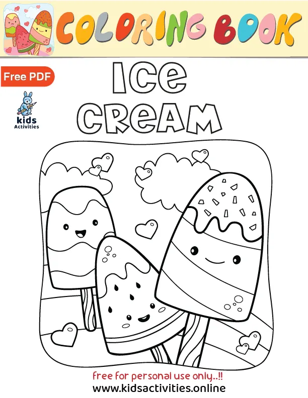 10 Yummy Ice Cream Colouring Pages Your Toddler Will Love