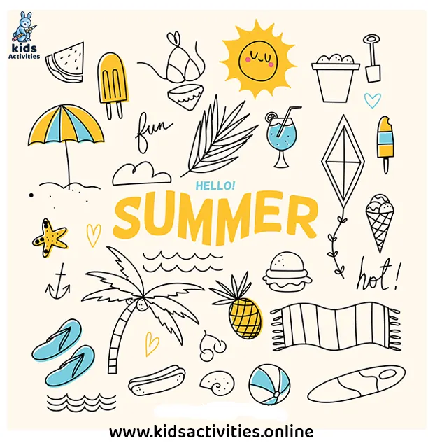 Cute Summer Doodles - doodle art ideas ⋆ Kids Activities