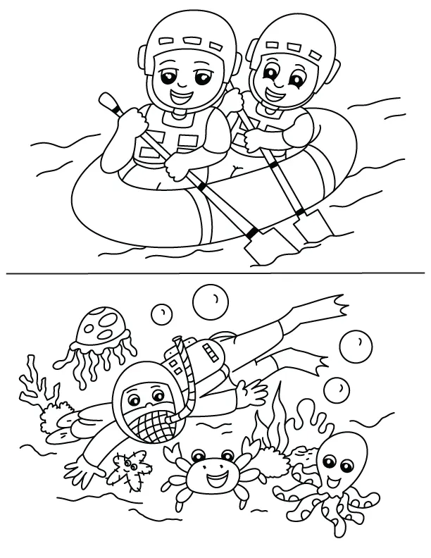 Free printable summer coloring pages For Preschool