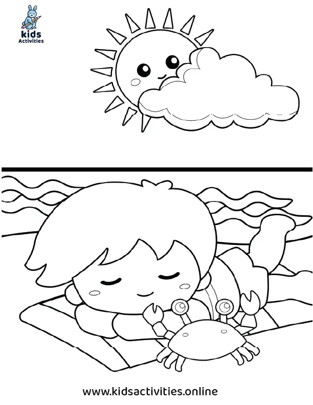 Free printable summer coloring pages For Preschool
