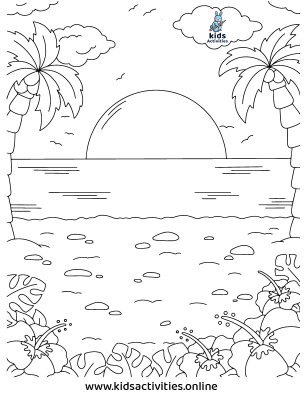 Free printable summer coloring pages For Preschool