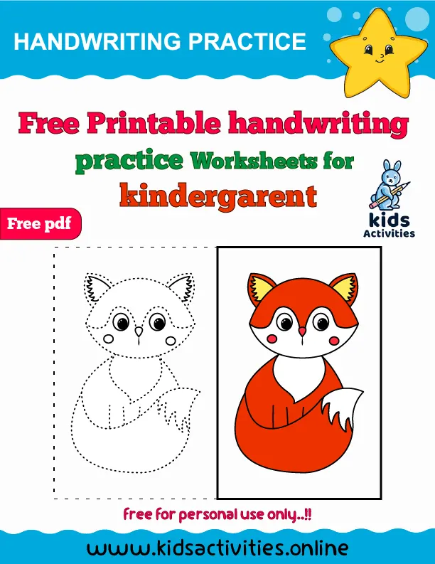 Free Printable handwriting practice worksheets for kindergarten ⋆ Kids ...