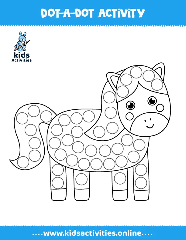 Dot Marker Coloring Pages Free Printable For Preschool