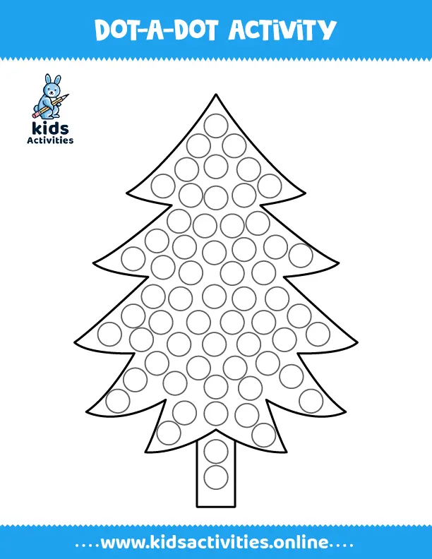 Preschool Dot Marker Coloring pages, free printables ⋆ Kids Activities