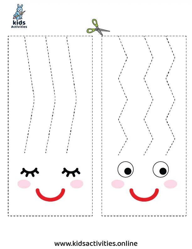 Haircut Scissor Skills Worksheets Free Printable тлж Kids Activities