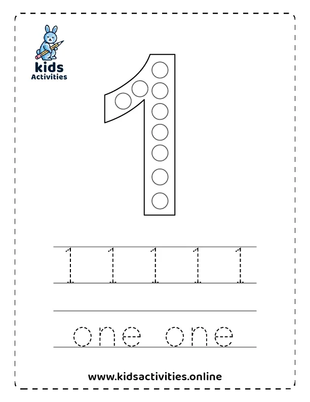 Dot Marker Numbers (1-10), Printables Free ⋆ Kids Activities