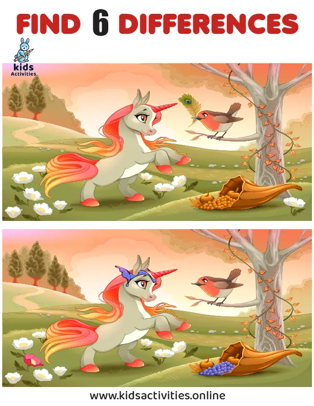 Spot the Differences between Two Pictures Printable