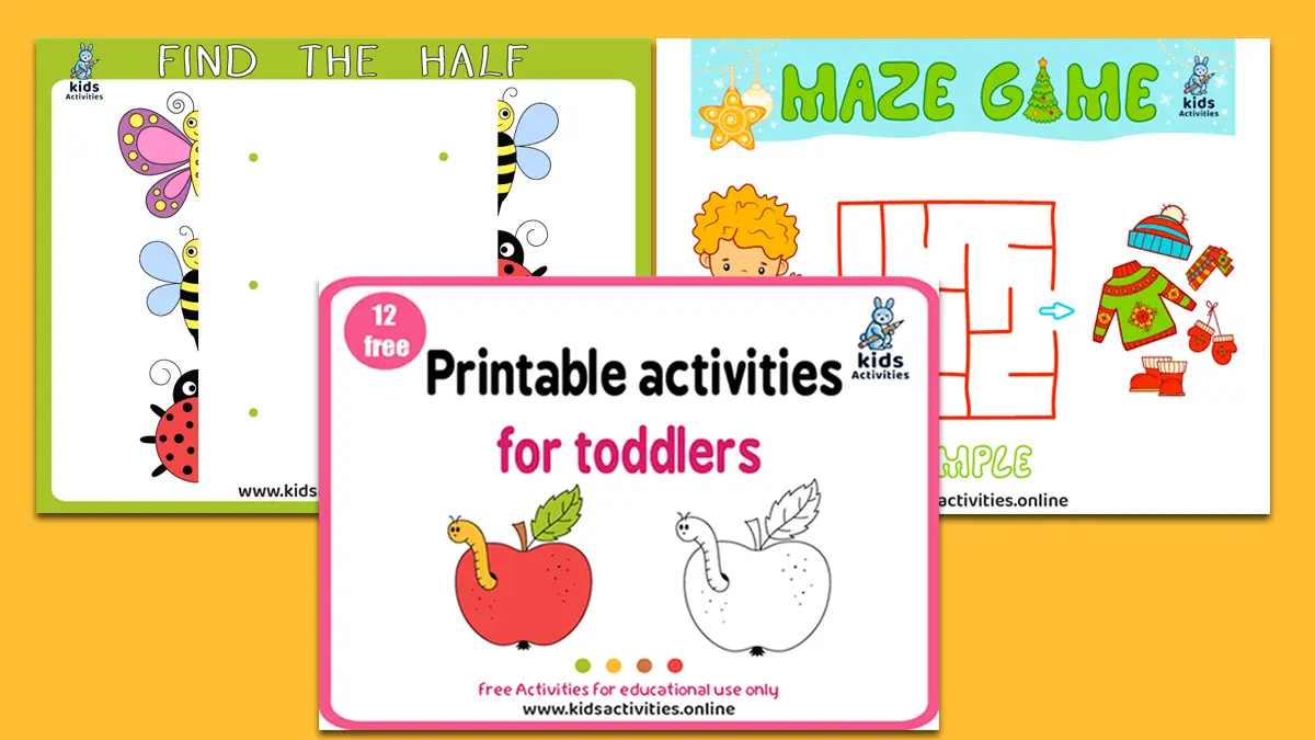 Free Printable Activities for 3 Year Olds ⋆ Kids Activities