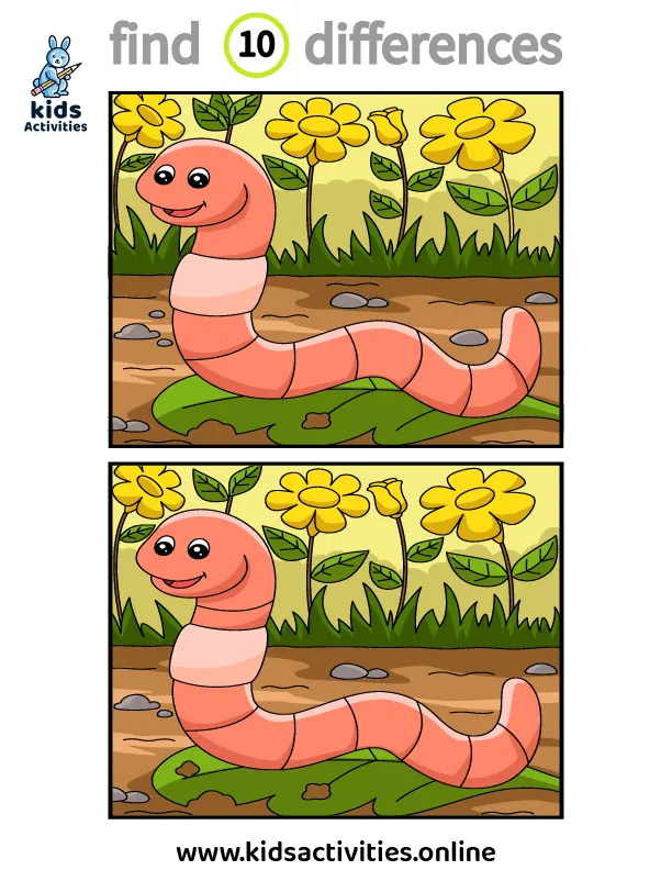 10 Find Difference in Pictures Printable ⋆ Kids Activities