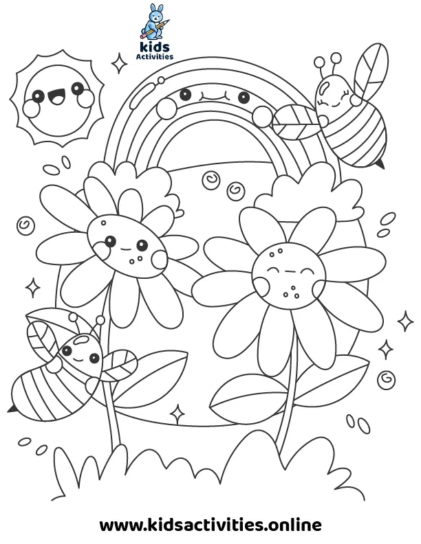 Free Easy Printable Spring Coloring Pages ⋆ Kids Activities