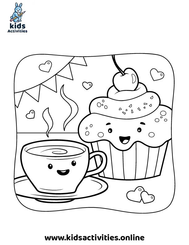 10 Cute Kawaii Food Coloring Pages for Toddlers ⋆ Kids Activities