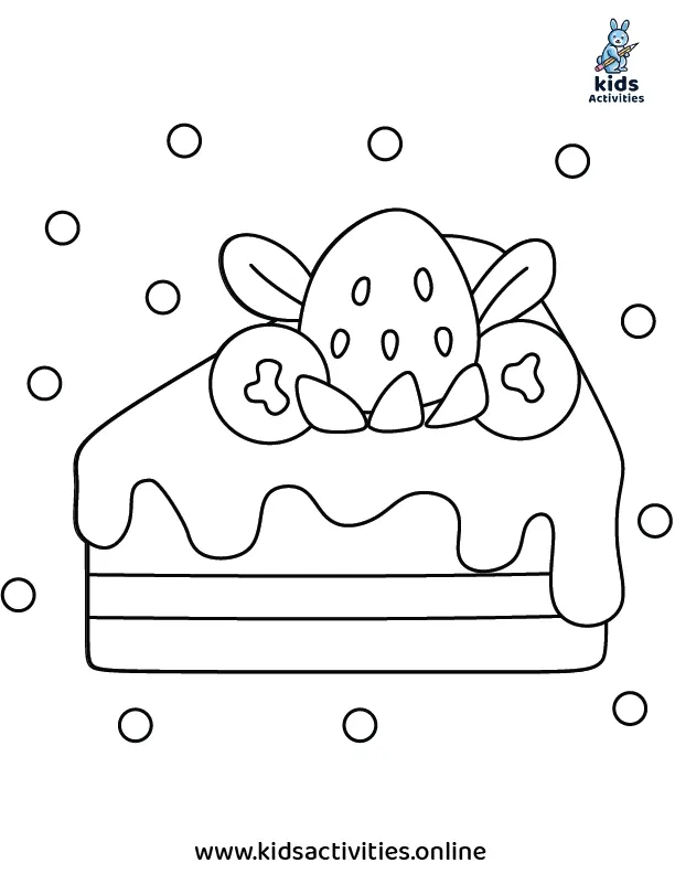 10 Fun and Easy Dessert Coloring Pages for Kids, Free printable