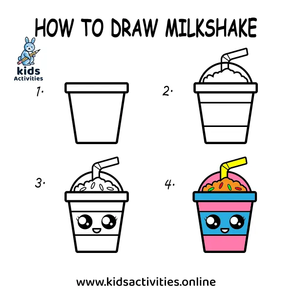 Drawing Cute Desserts for Kids Step by Step ⋆ Kids Activities