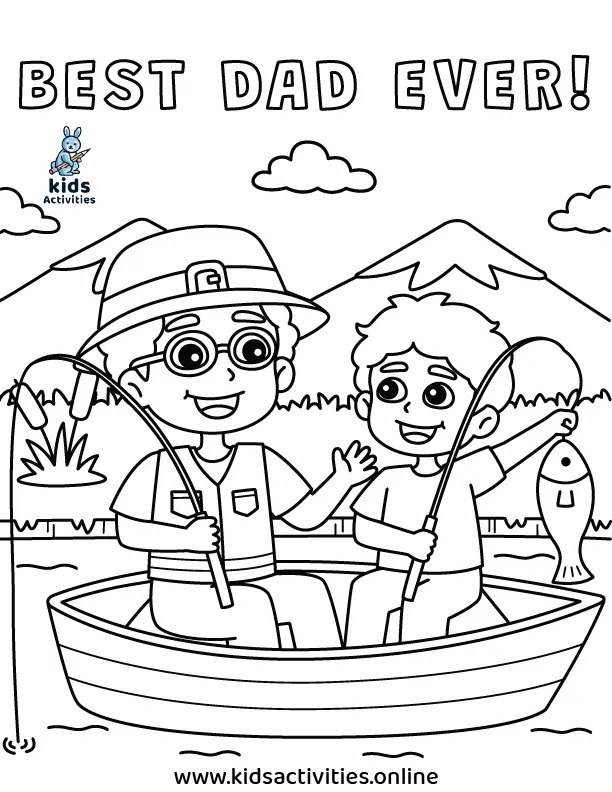 Download and Print Father's Day Colouring Pages, Free
