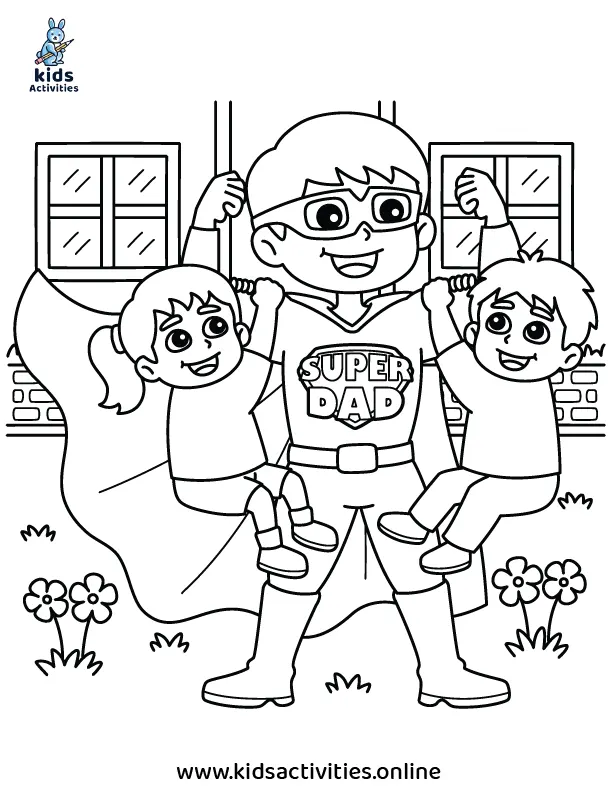Download and Print Father's Day Colouring Pages, Free