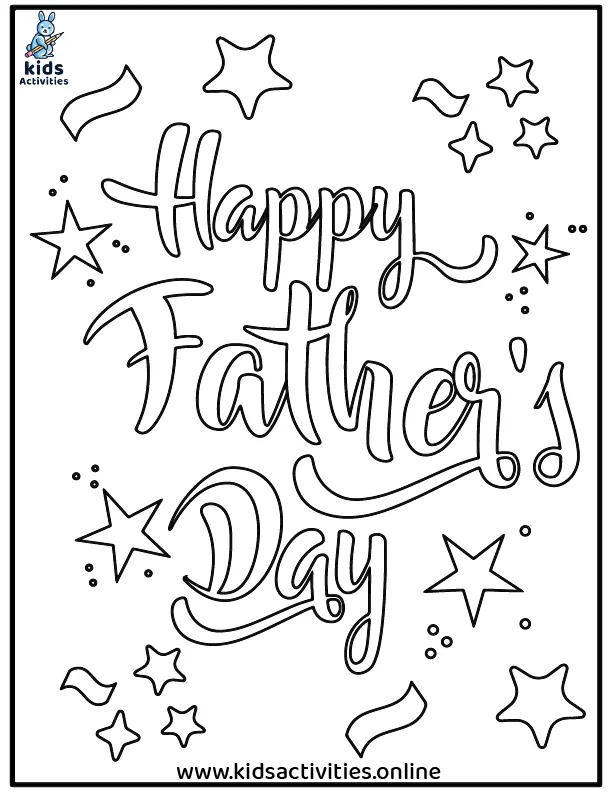 Download and Print Father's Day Colouring Pages, Free
