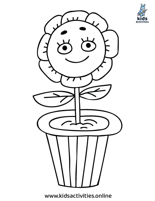 10+ Beautiful Free Coloring Pages of Flowers for Kids ⋆ Kids Activities