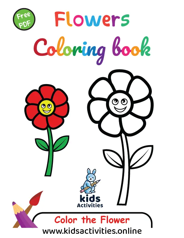 10+ Beautiful Free Coloring Pages of Flowers for Kids ⋆ Kids Activities