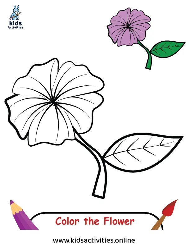 10+ Beautiful Free Coloring Pages of Flowers for Kids ⋆ Kids Activities
