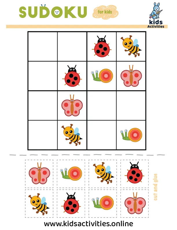 10 Free Printable Summer Sudoku Games for Preschoolers