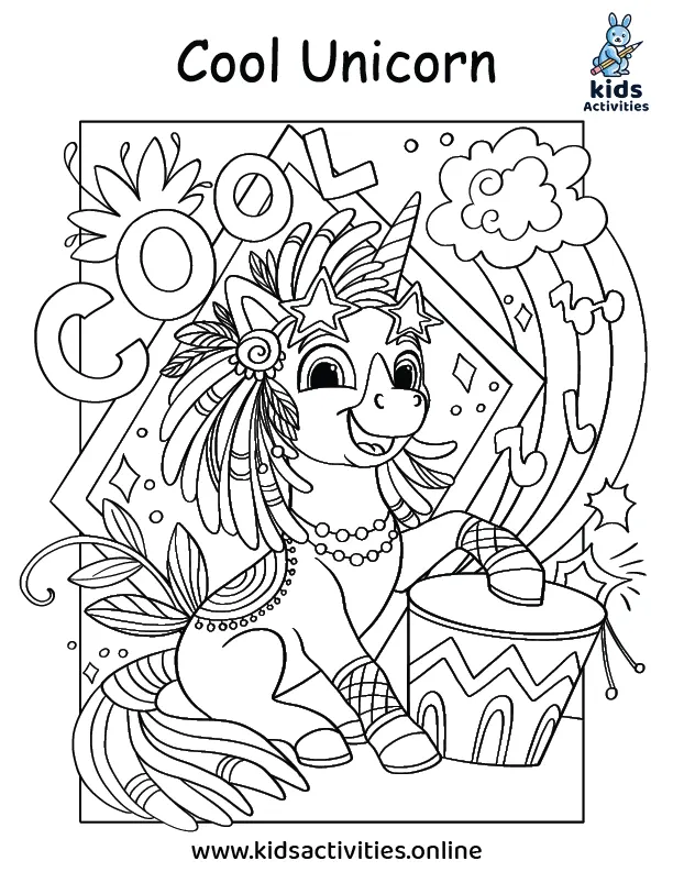 10 Magical Unicorn Pictures to Color for Free ⋆ Kids Activities