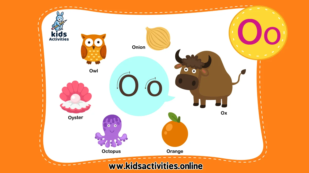 Preschool Words That Start With O o: Flashcards and Worksheets ⋆ Kids ...